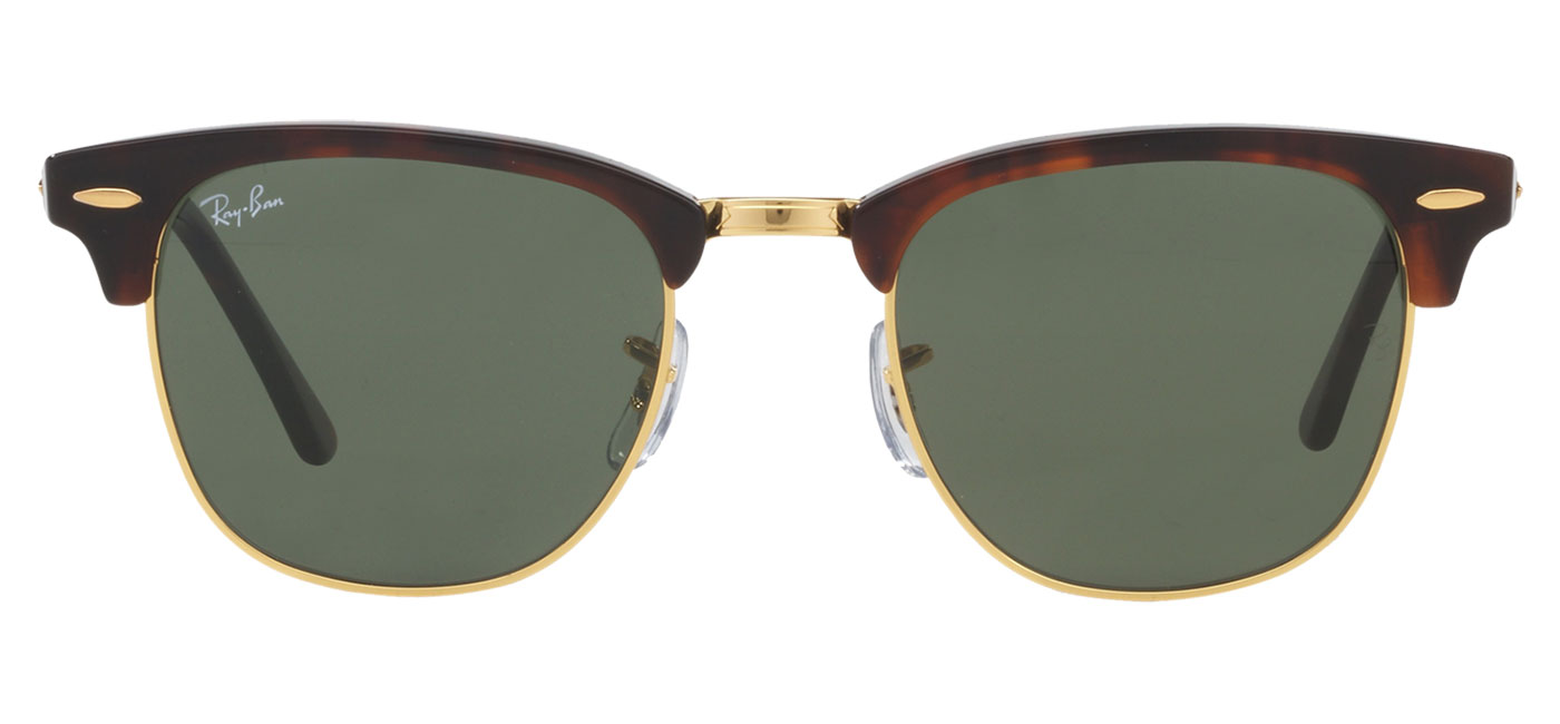 Ray-Ban RB3016 Clubmaster Sunglasses - Tortoise & Gold / Green ...