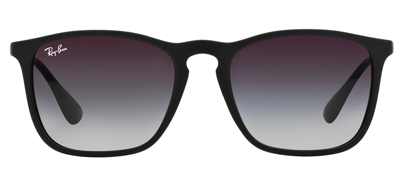 Ray-Ban RB4187 Chris Sunglasses - Black / Grey Gradient - Tortoise+Black