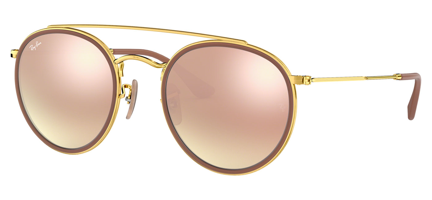 Ray-Ban RB3647N Round Double Bridge Sunglasses - Tortoise+Black