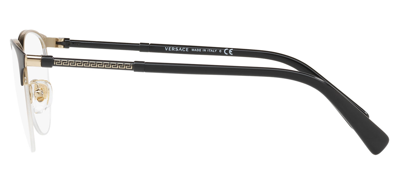 Versace VE1247 Glasses - Black & Pale Gold - Tortoise+Black