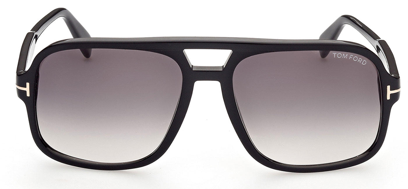 Tom Ford FT0884 Falconer Sunglasses - Shiny Black / Gradient Smoke ...