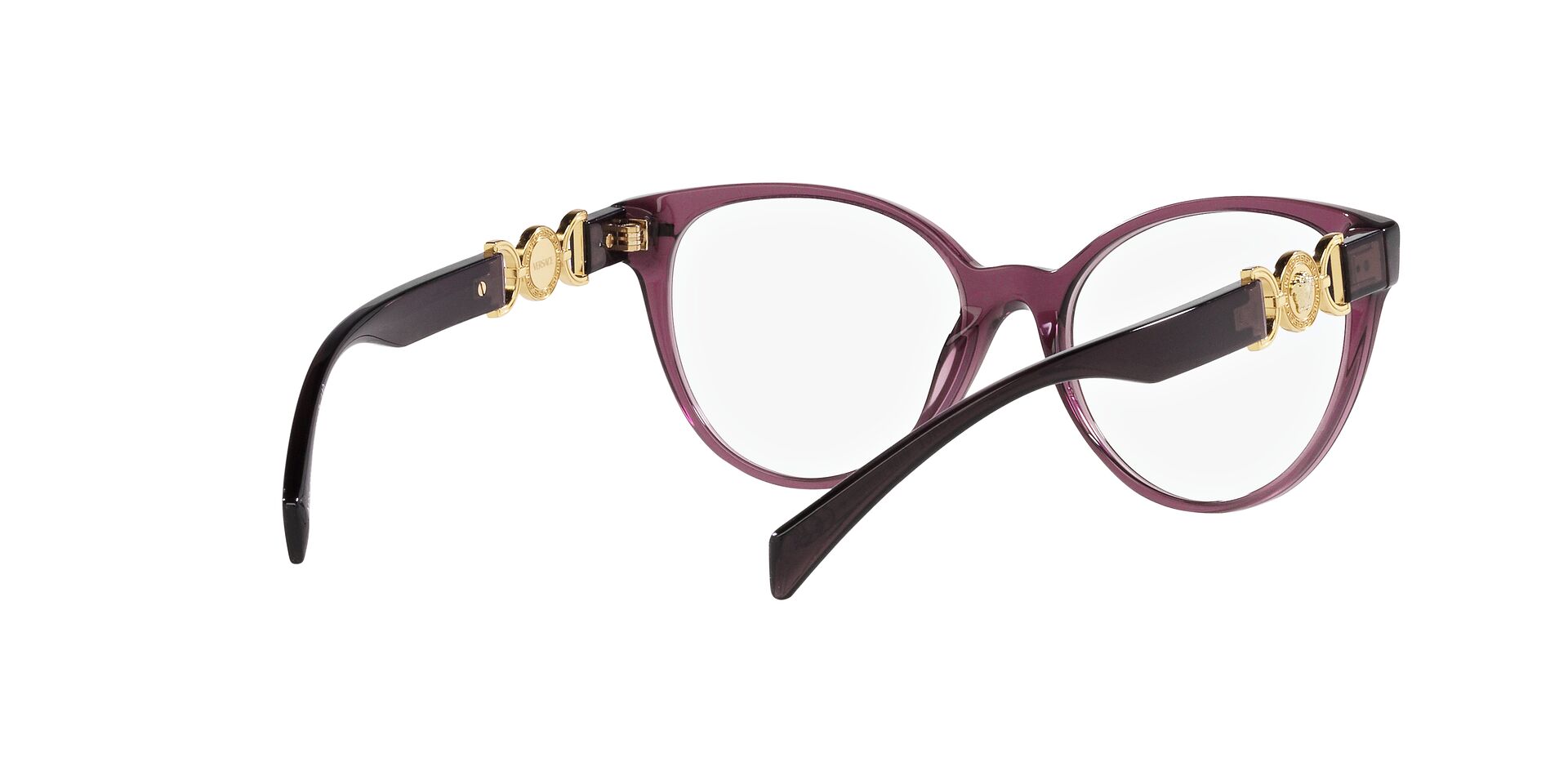 Versace VE3334 Glasses - Transparent Violet - Tortoise+Black