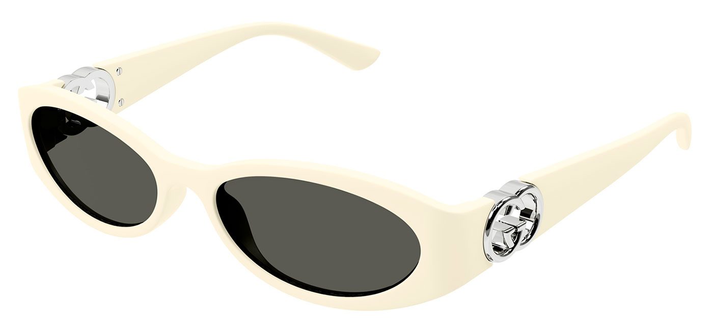 Gucci GG1660S Prescription Sunglasses - Ivory / Grey - Tortoise+Black