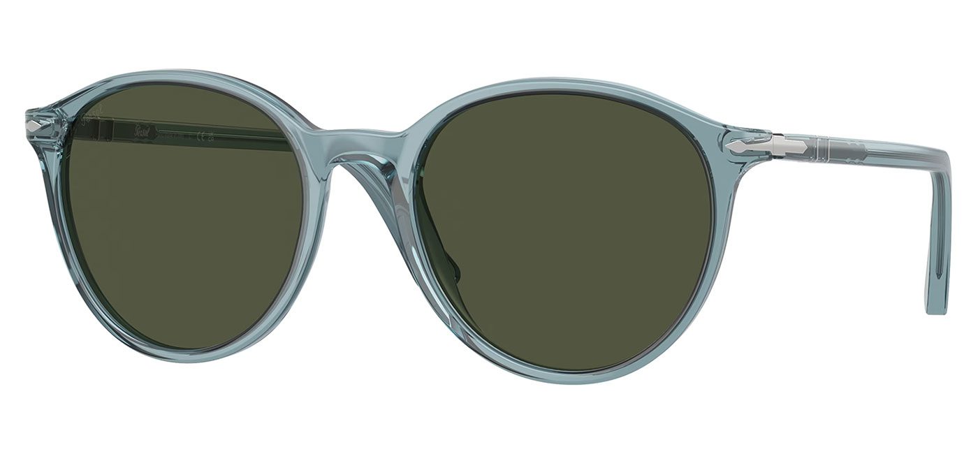 Persol PO3350S Sunglasses - Transparent Blue / Green - Tortoise+Black