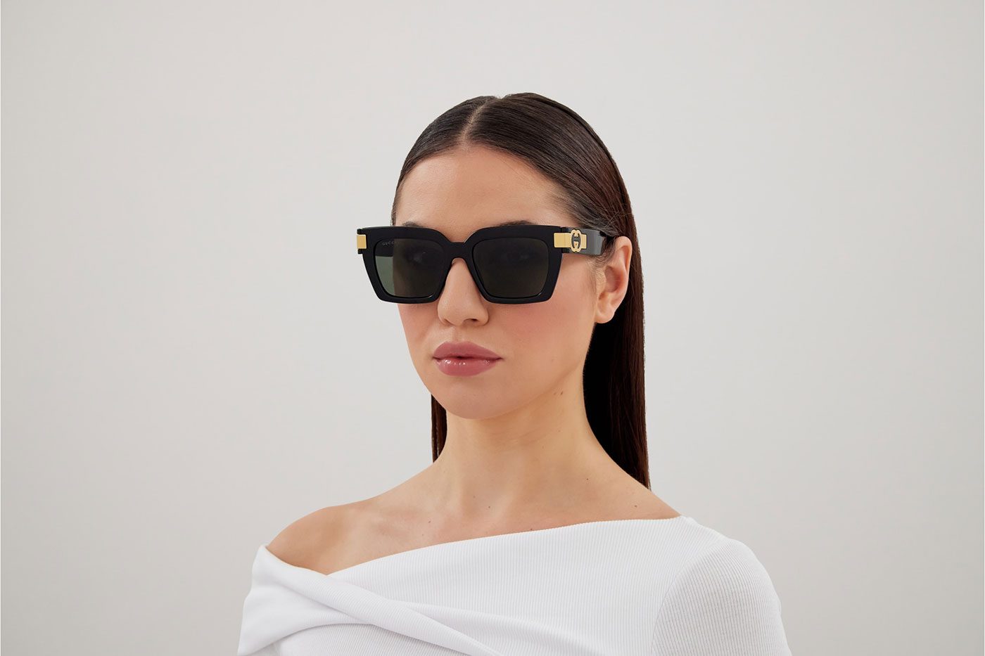 Gucci GG1689S Sunglasses - Black / Grey - Tortoise+Black